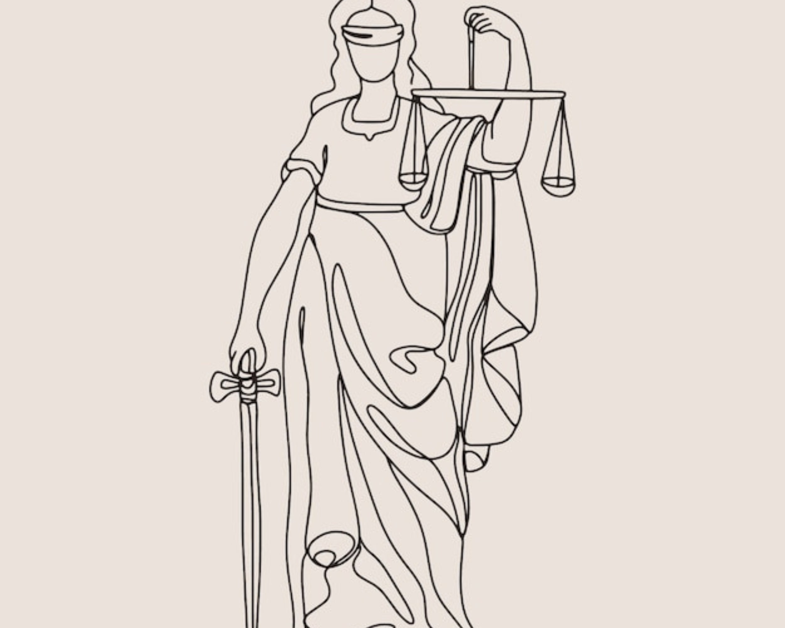 Minimalist Hand Drawn Law Yer Drawing Illustration Sketch Vintage ...