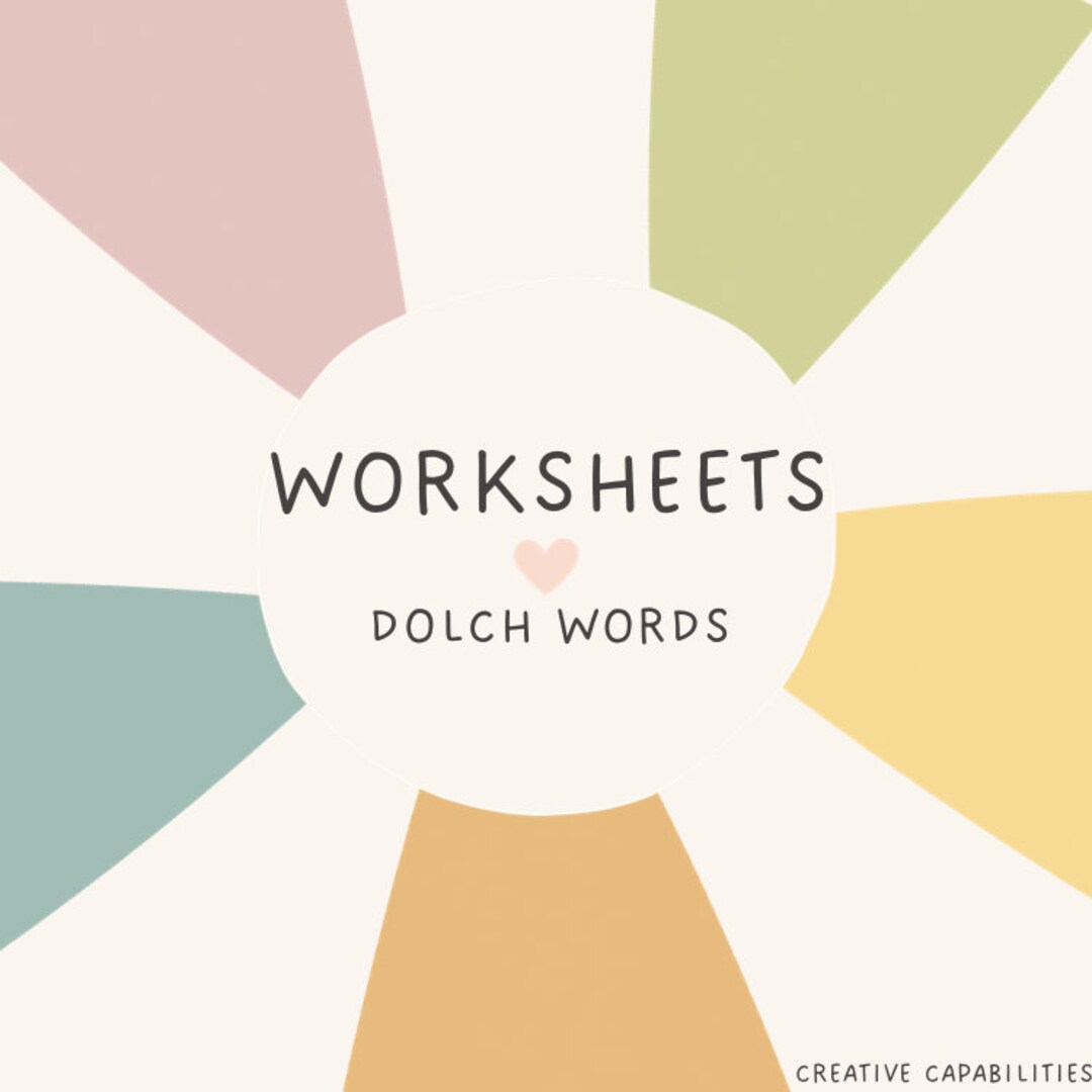 Dolch Words Worksheets Primer - Etsy Australia