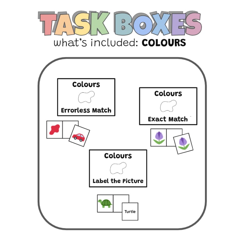 Task Box Activities Colours - Etsy