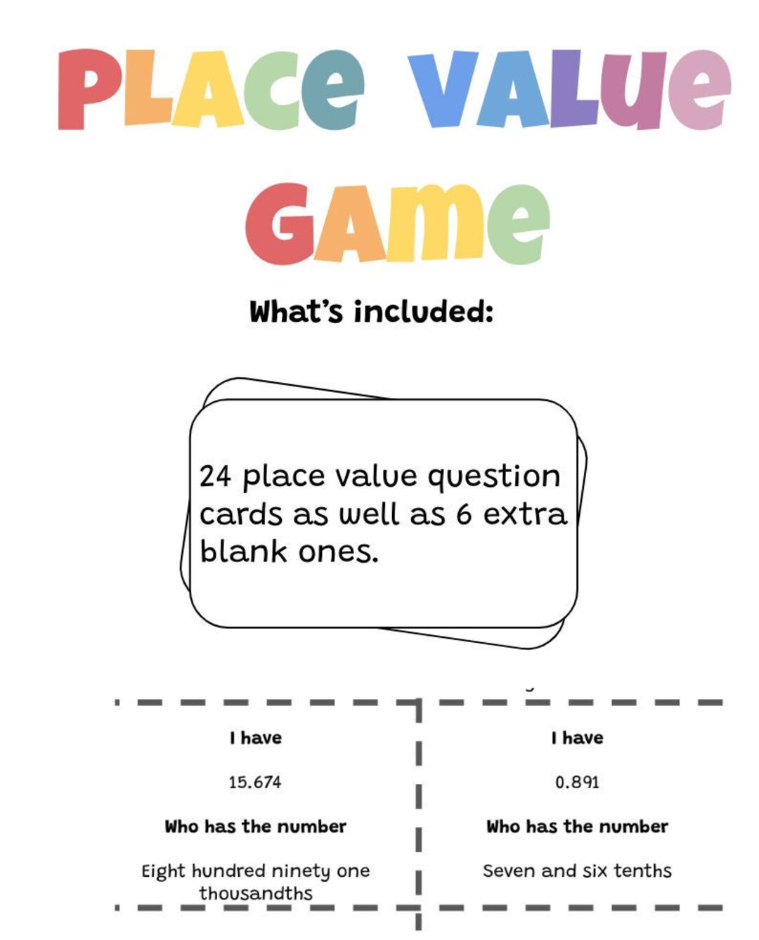 Place Vale Card Game - Etsy