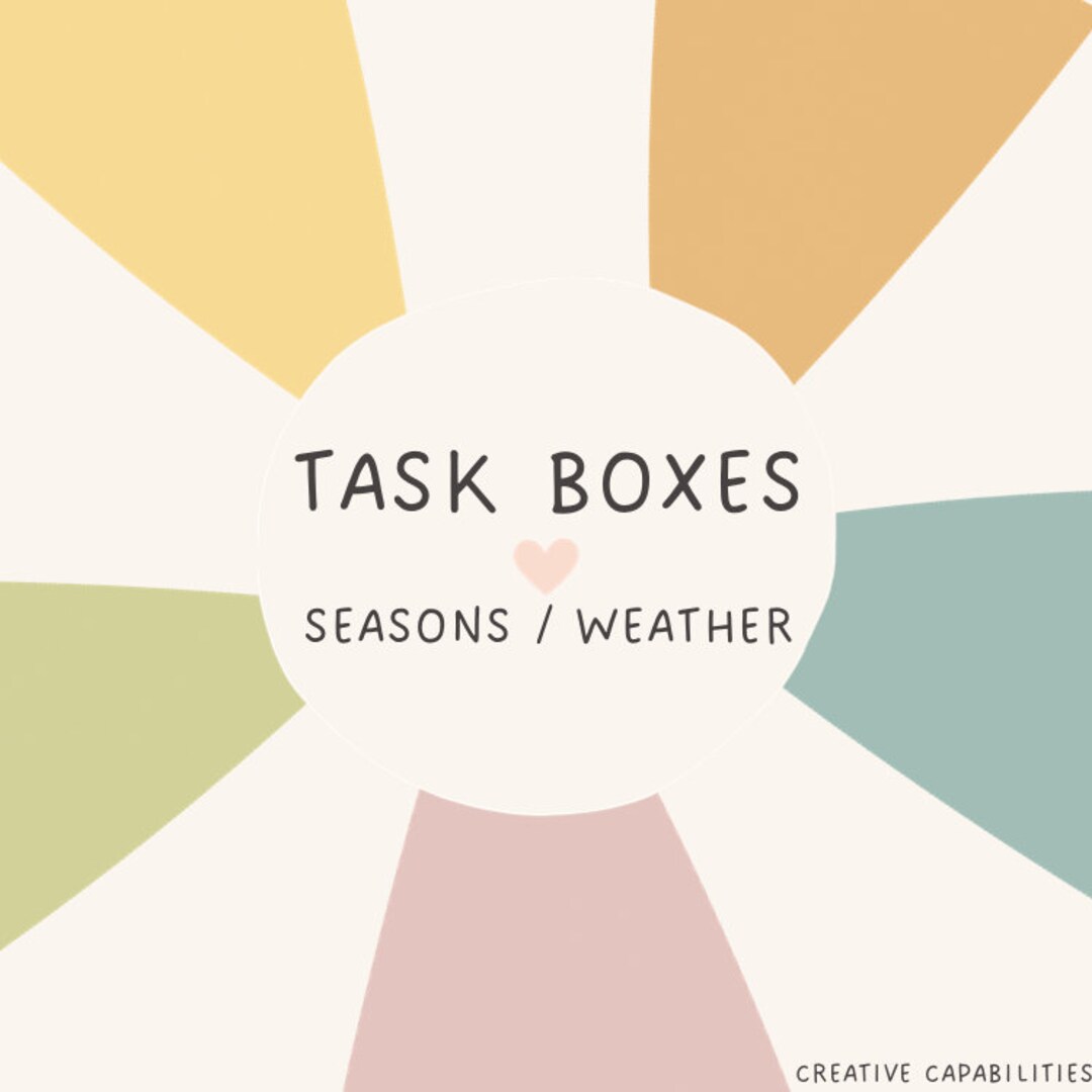 Seasons/weather Task Box Activities - Etsy