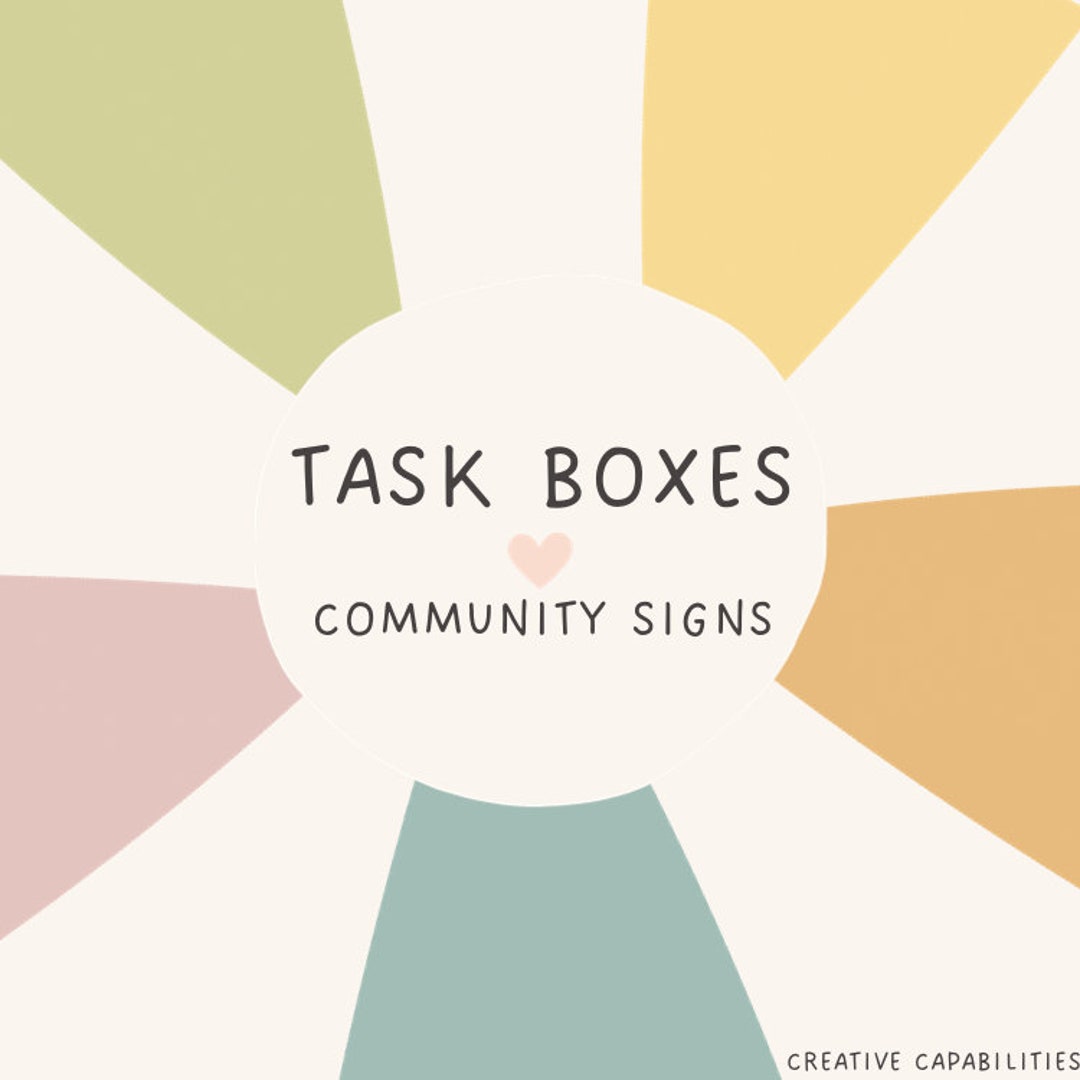 Community Signs Task Box Activities - Etsy