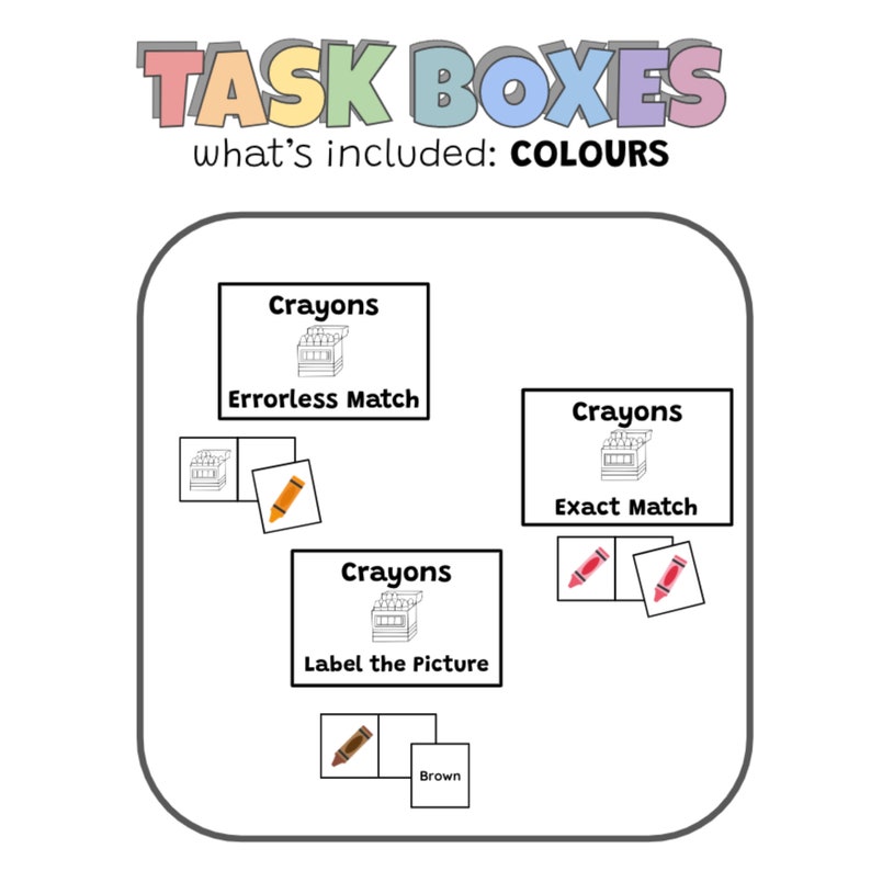 Task Box Activities Colours - Etsy