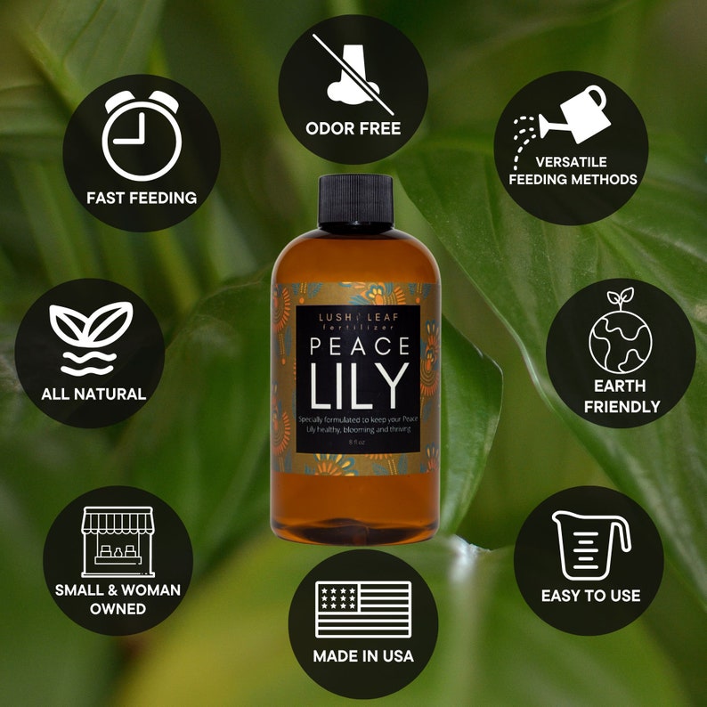 Peace Lily Plant Food Liquid Concentrate Fertilizer for Healthy and ...