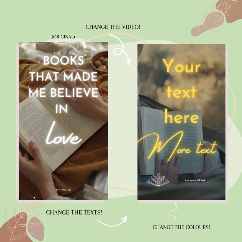 5 Book Cover Templates |bookstagram | Booktok | Canva Templates | Reel ...