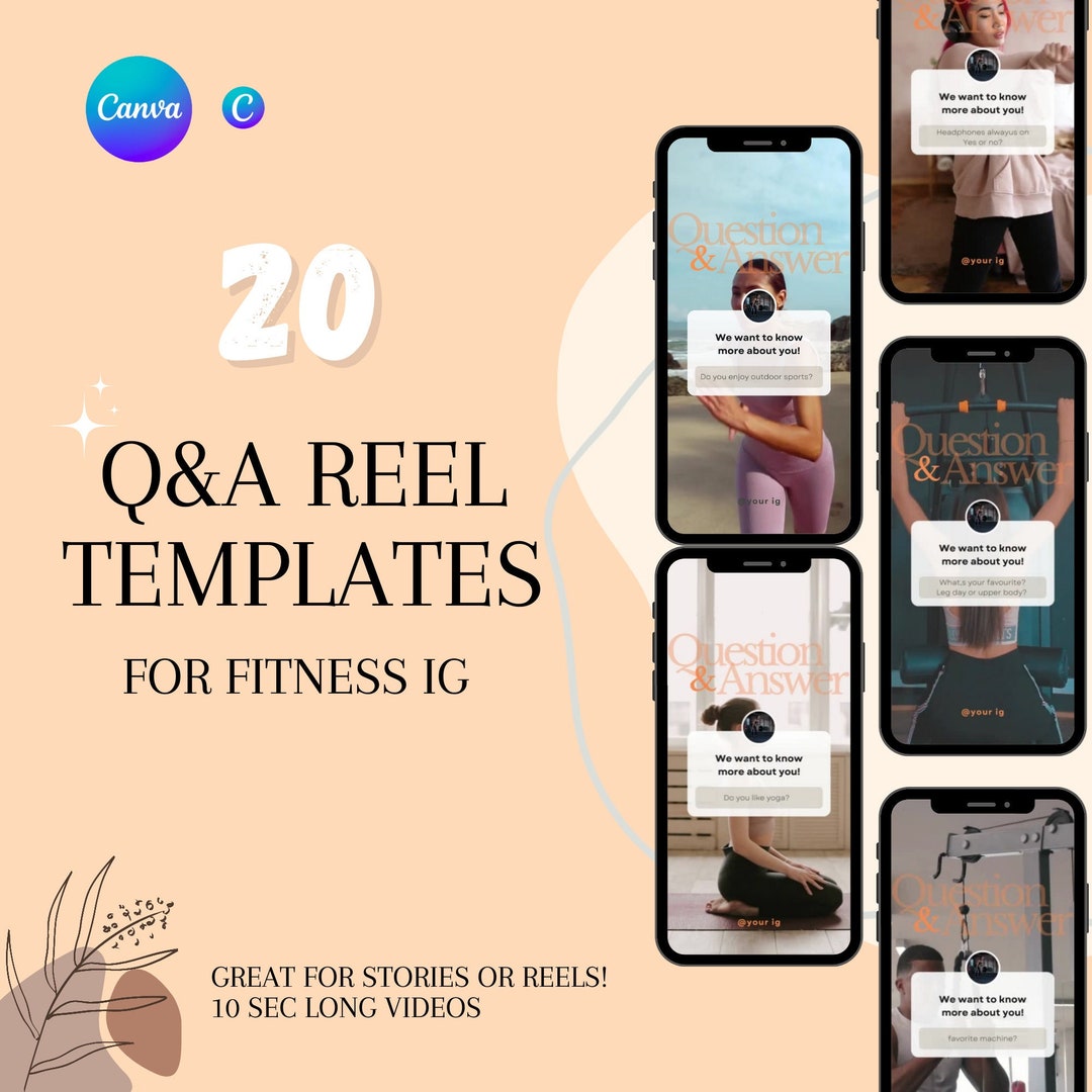 20 Instagram Reel Template | Reel Template Editable in Canva ...