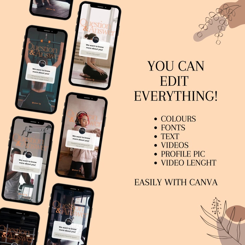 20 Instagram Reel Template Reel Template Editable in Canva Questions ...