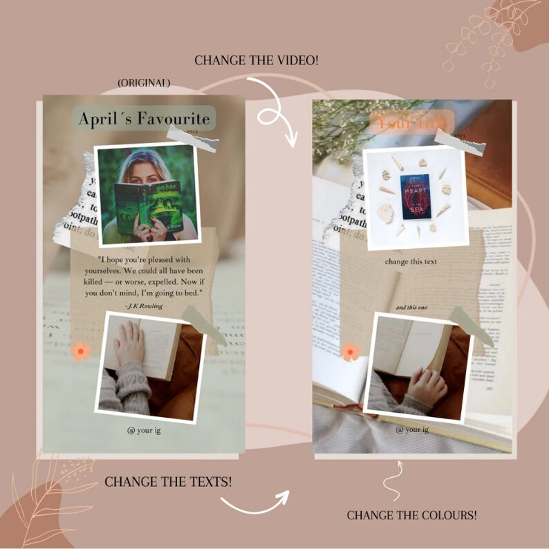 Book Pack Templates |bookstagram | Booktok | Canva Templates | Reel ...