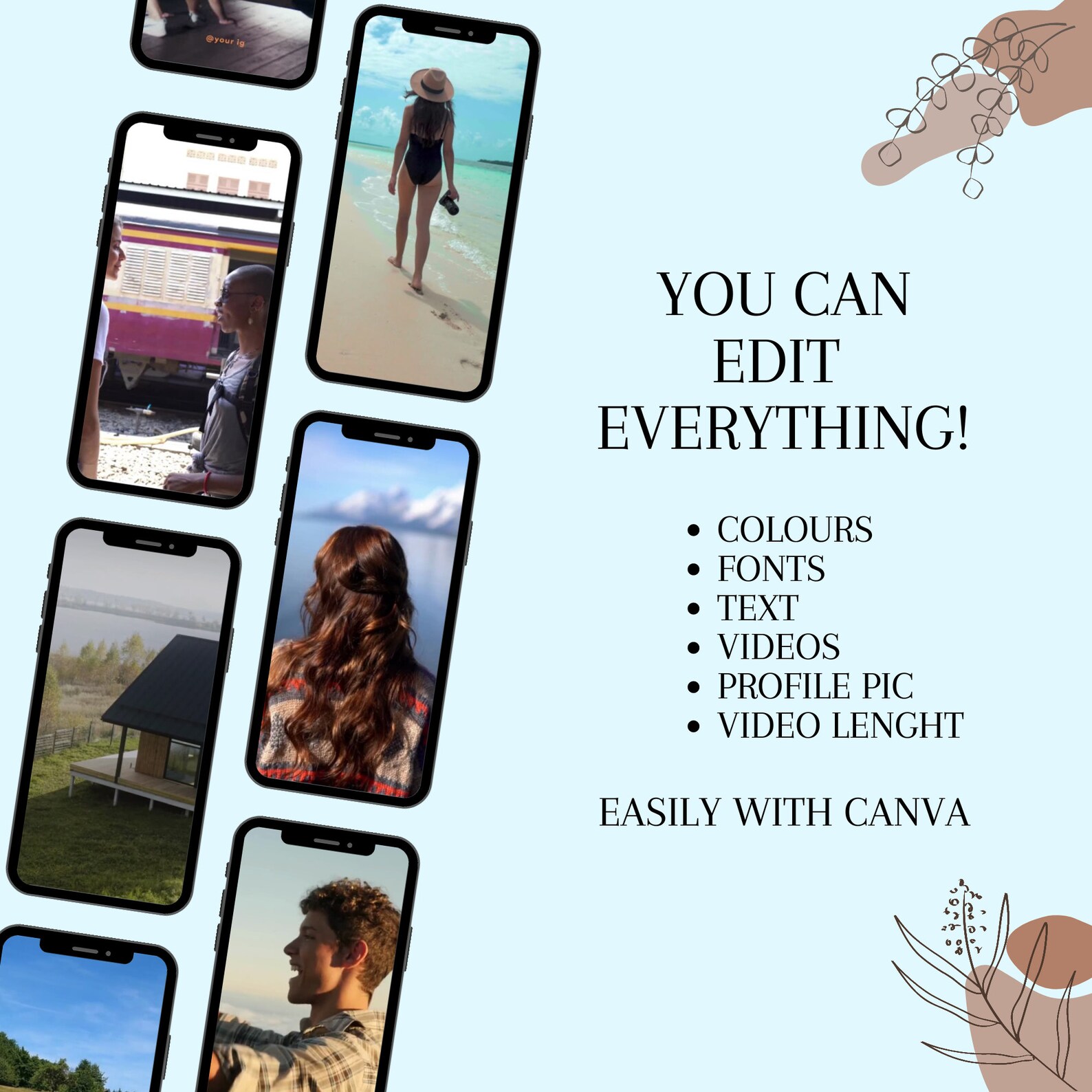 20 Instagram Reel Template | Reel Template Editable in Canva ...