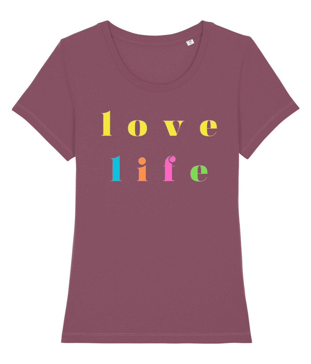 Logo T-shirt Top Love Life Logo 100 Percent Organic Cotton - Etsy