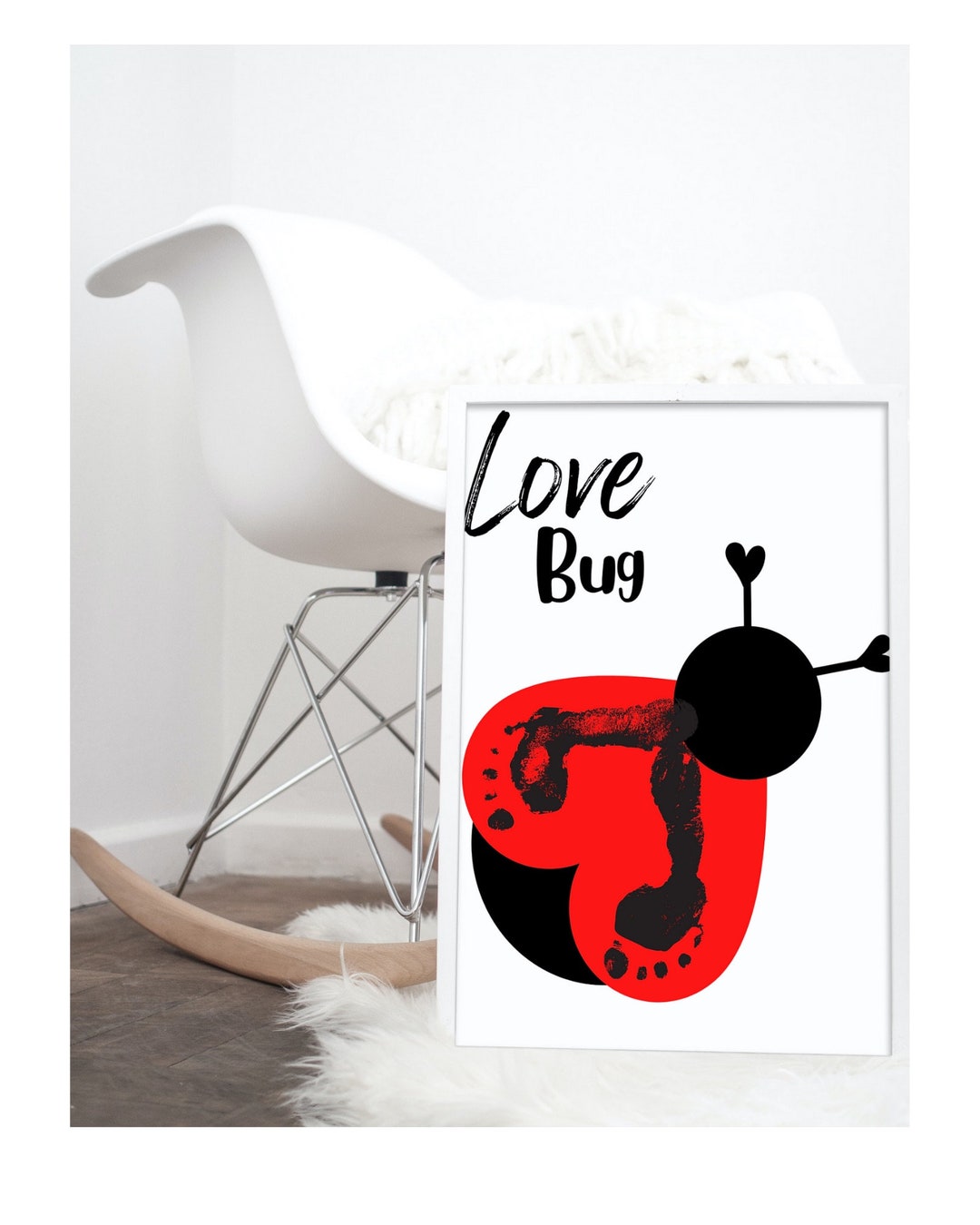 Love Bug Footprint Art - Etsy