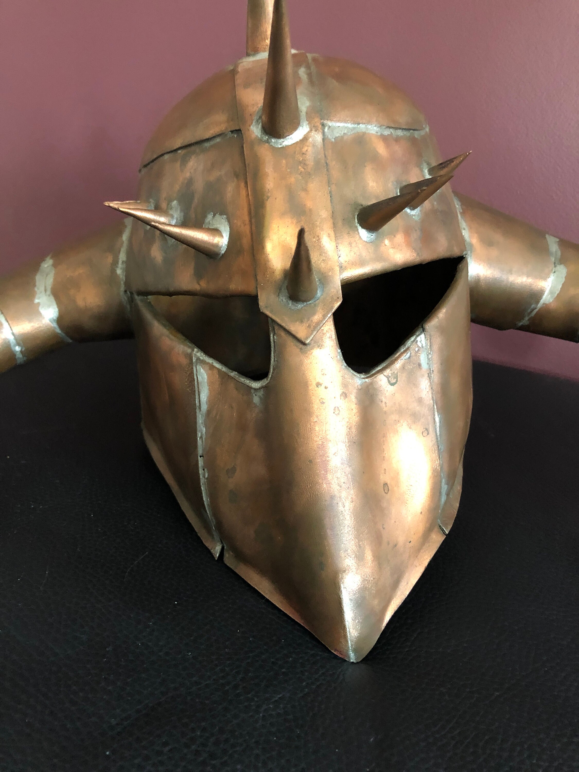 Handmade Copper Cosplay Helmet, Body Armor Costume Helmet, Copper ...