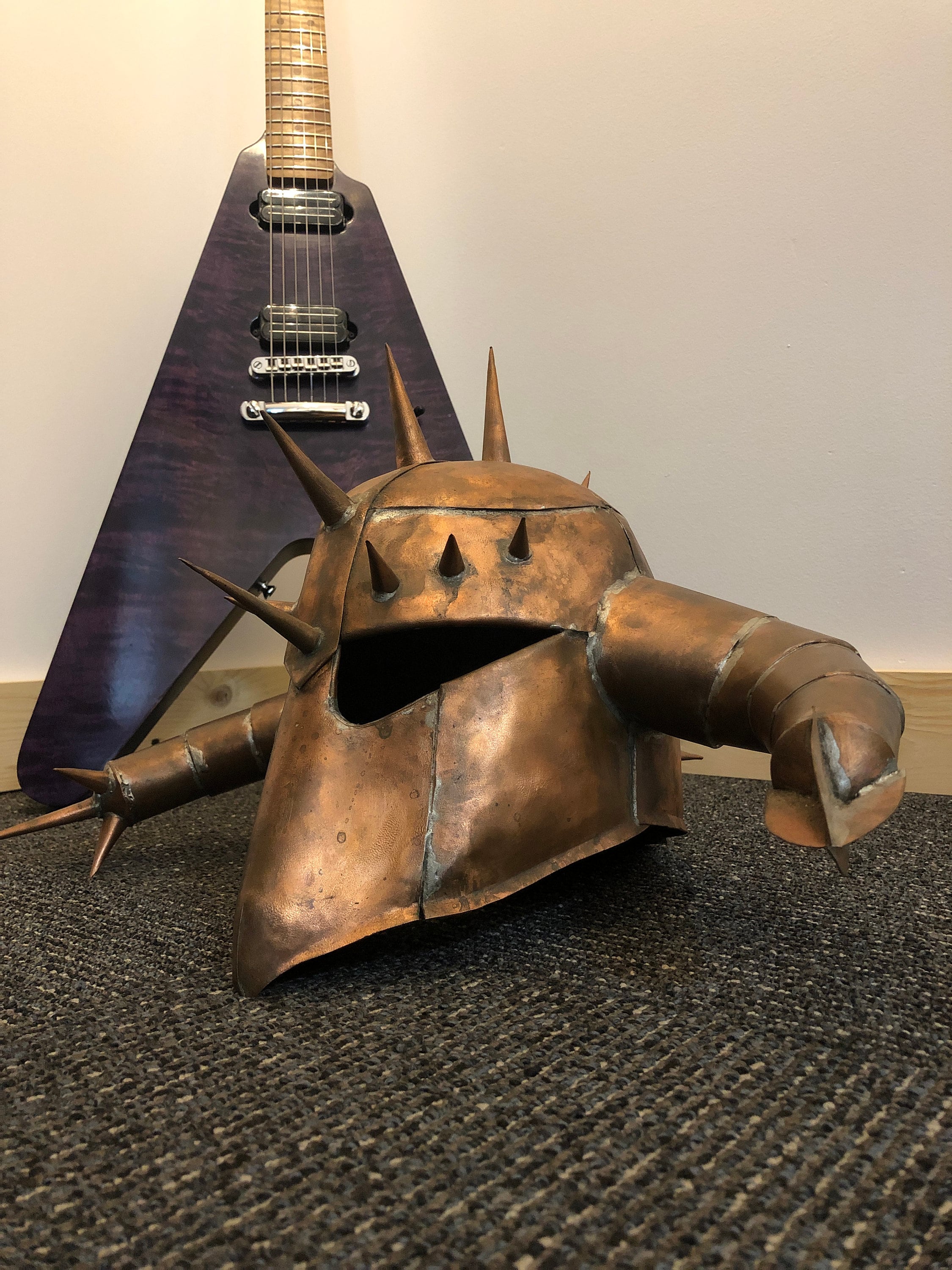 Handmade Copper Cosplay Helmet, Body Armor Costume Helmet, Copper ...