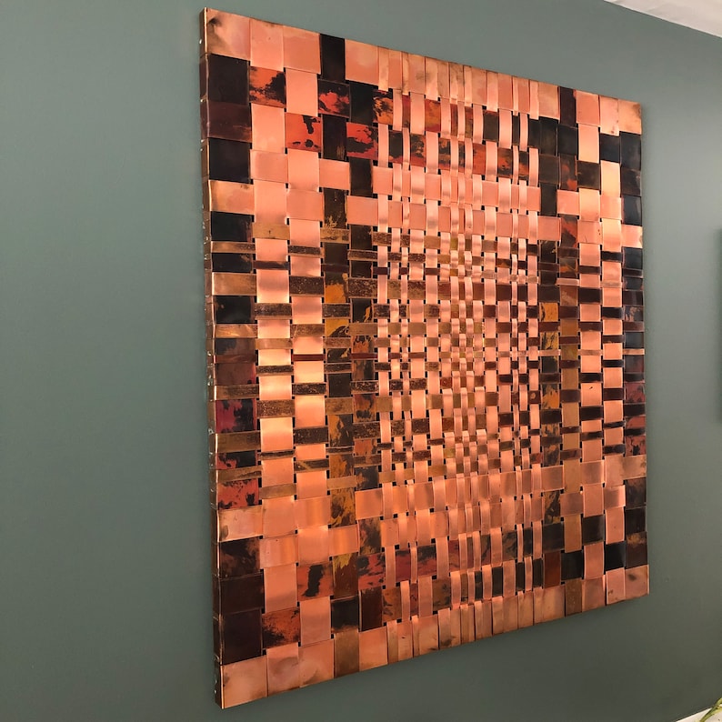 Copper Wall Decor, Metal Wall Art, Copper Weave Wall Art,handmade Wall ...
