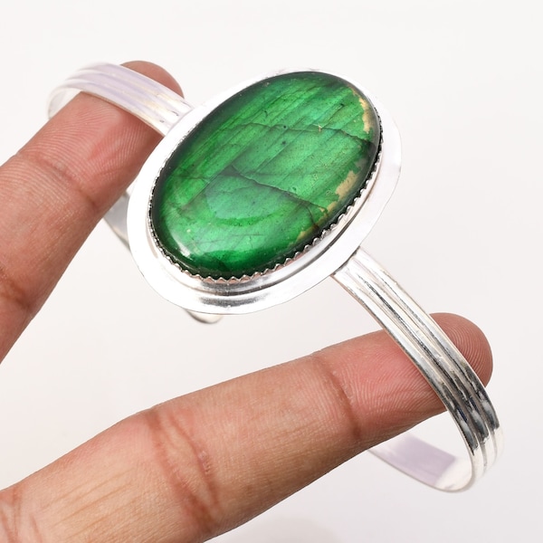 Labradorite Cuff Bracelet - Etsy