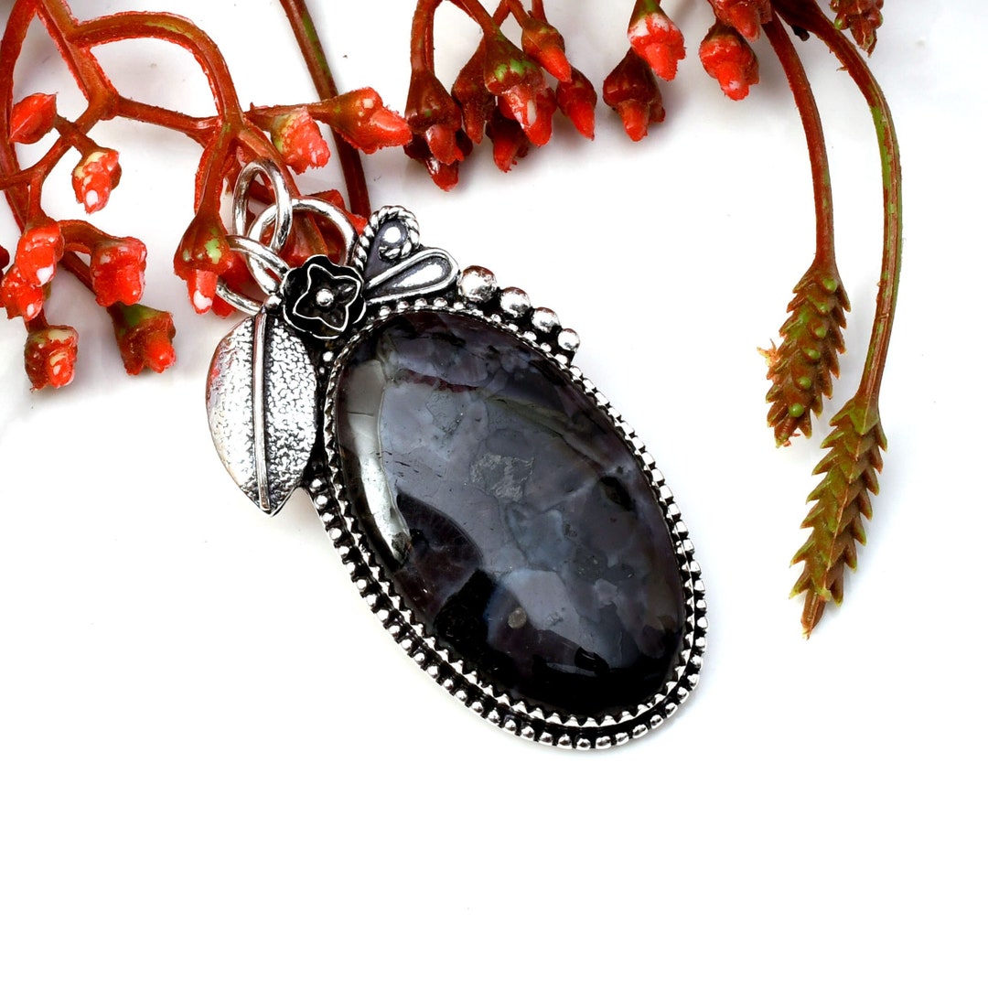 Mystic Merlinite Gemstone 925 Sterling Silver Pendant Necklace for ...