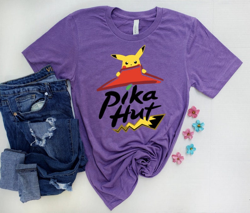 Pikachu Graphic Tee Pizza Hut Graphic Tee Pokemon T Shirt Womens ...