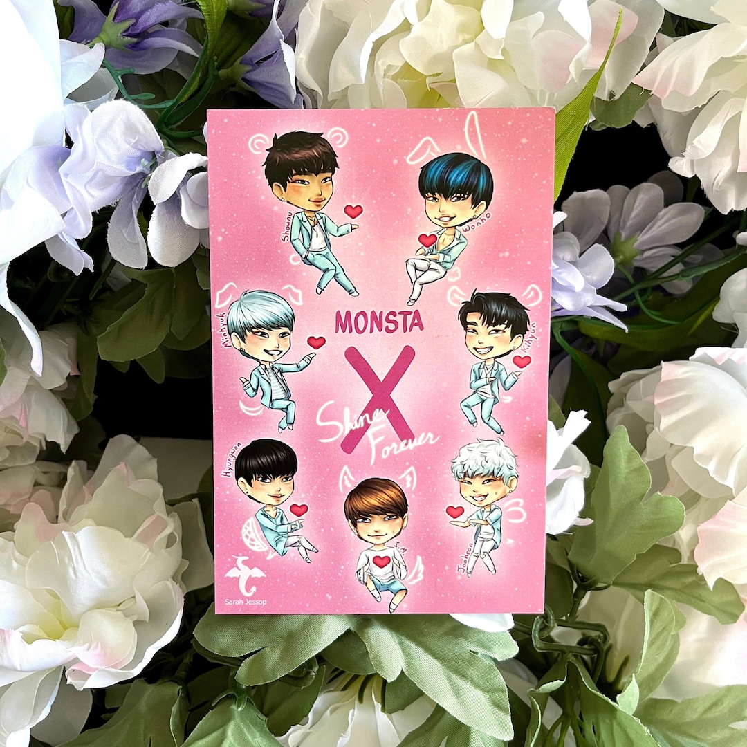 Monsta X Shine Forever OT7 - K-pop Fan Art - 4 X 6 Art Print - Etsy