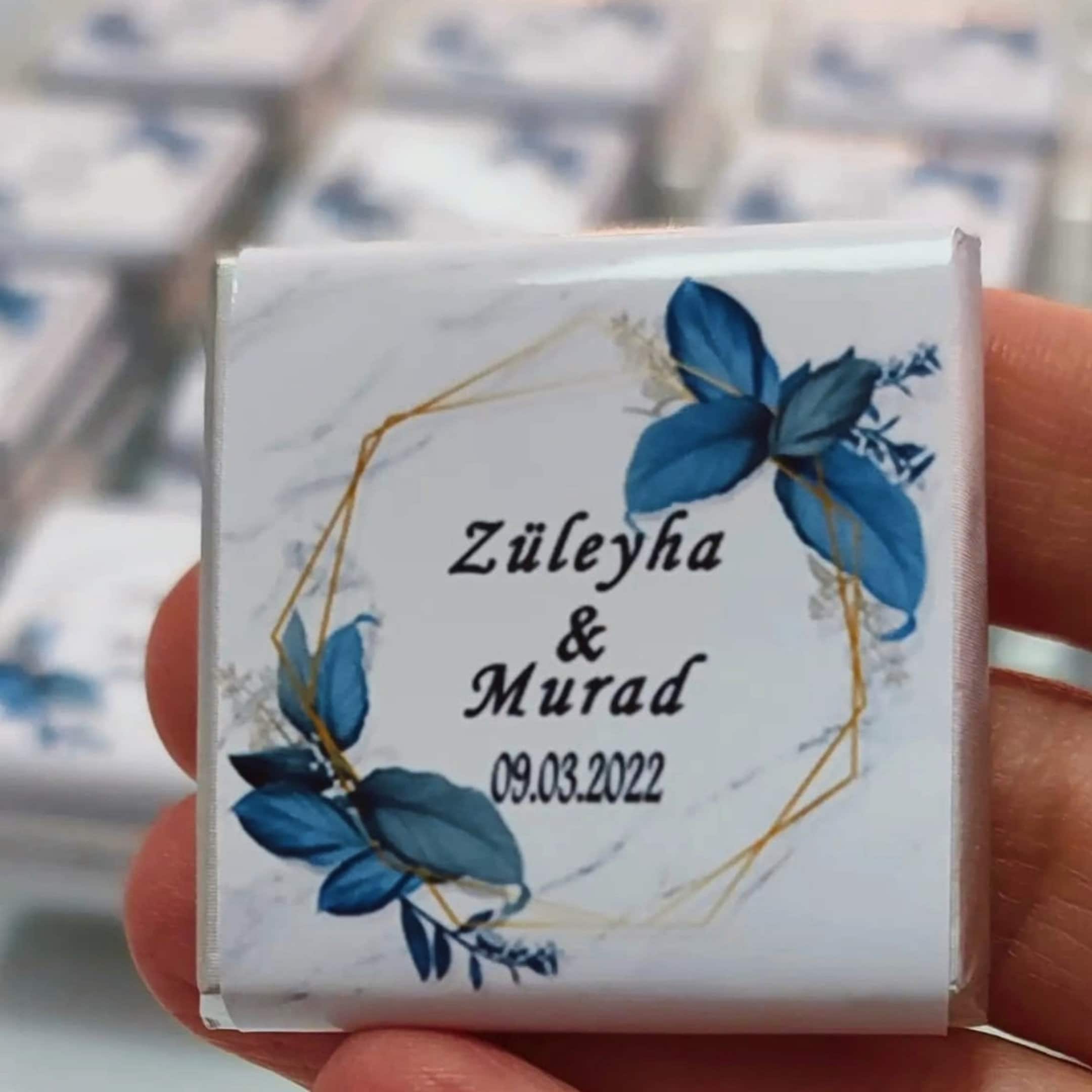 50 Pcs. Wedding Chocolate for Guests, Custom Engagement Chocolates ...