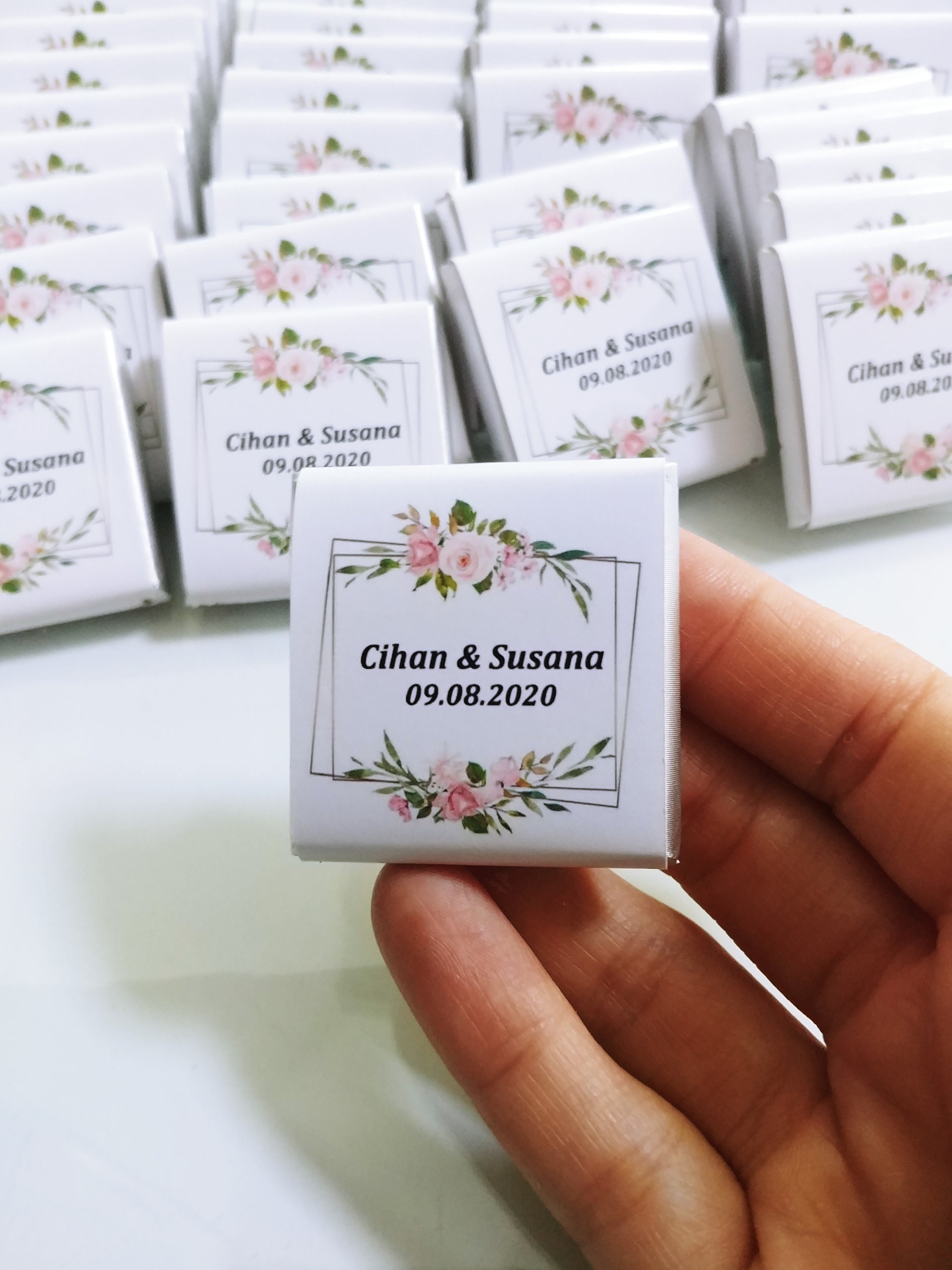 Personalized Wedding Chocolates, Engagement Favors With Metal Gift Box ...