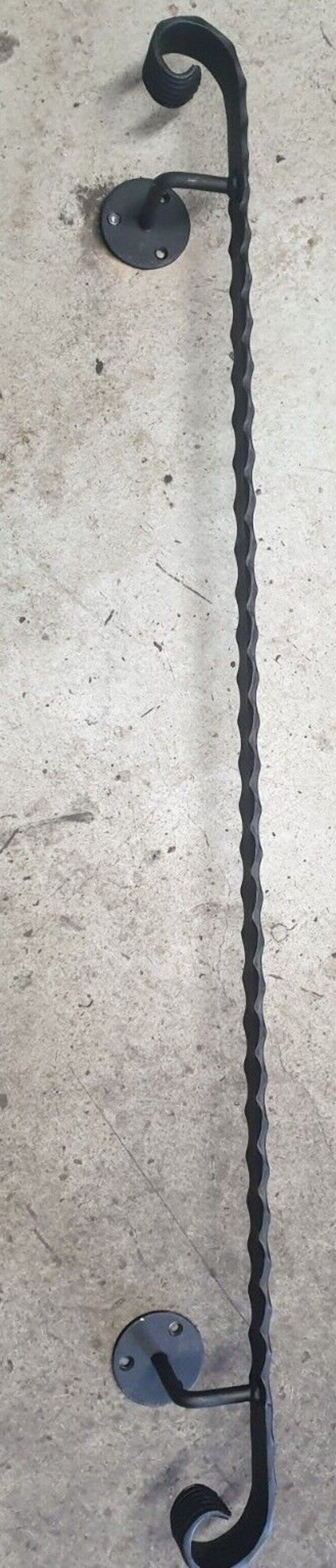 Wall Mounted Handrail for Steps and Slopes Hammered Top Rail Various ...