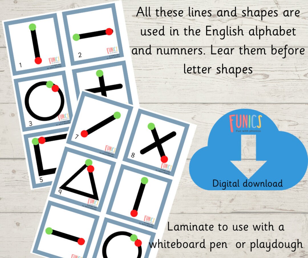 Pre Writing Lines and Shapes to Support Letter and Number Writing. - Etsy