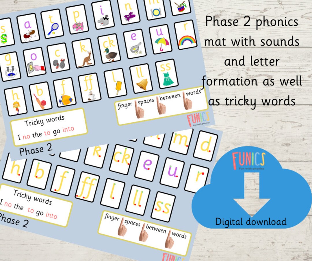 Phase 2 Phonics Mat to Support Your Child With Early Literacy Skills - Etsy