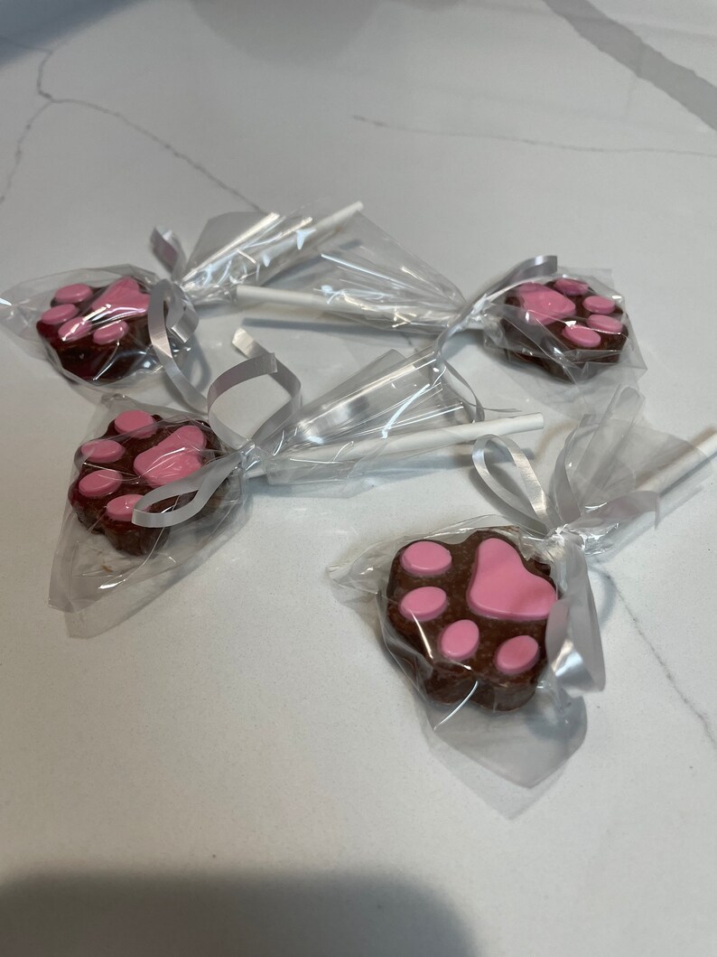 Dog Paw Chocolate Lollipops - Etsy