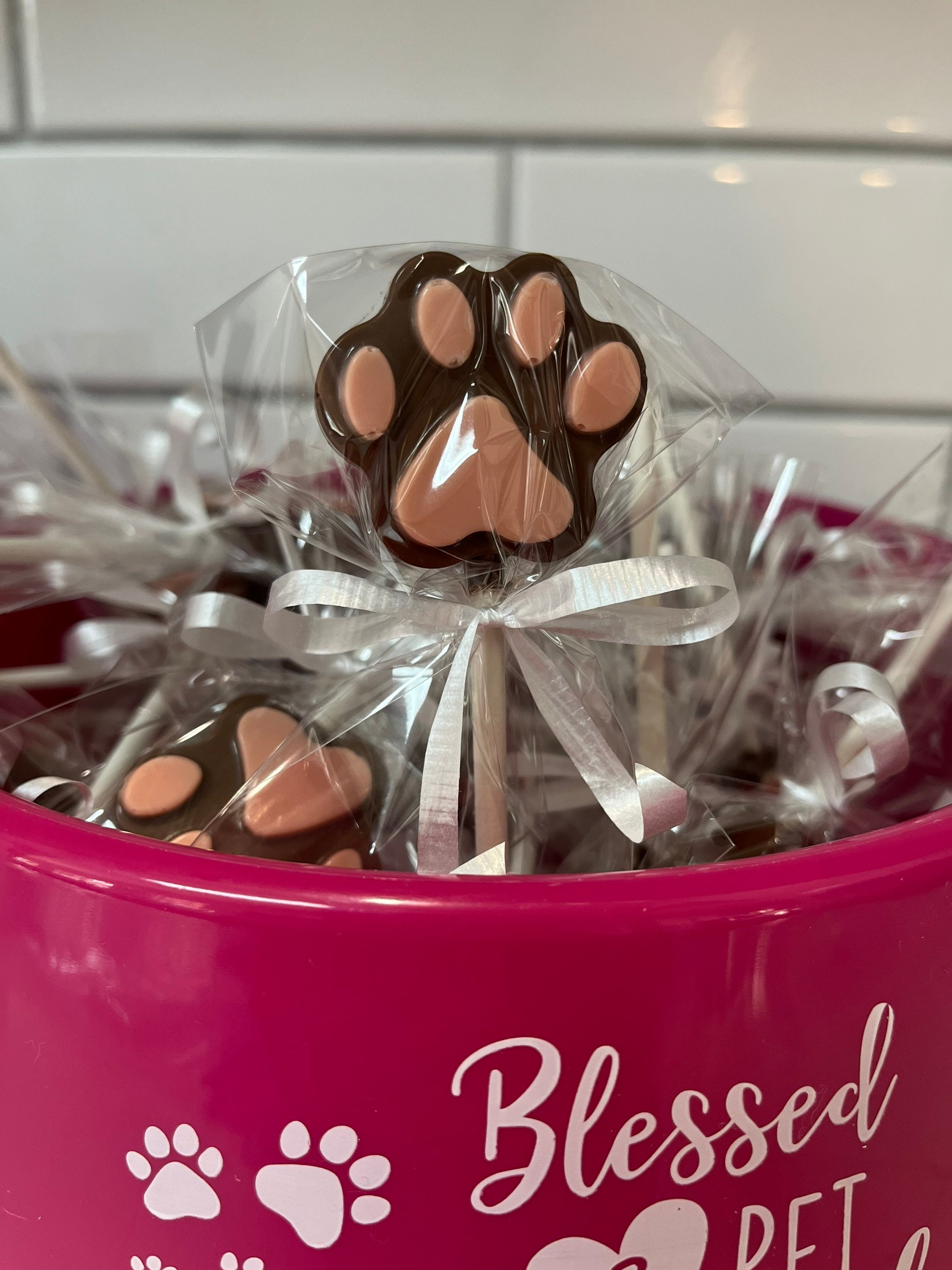 Dog Paw Chocolate Lollipops - Etsy