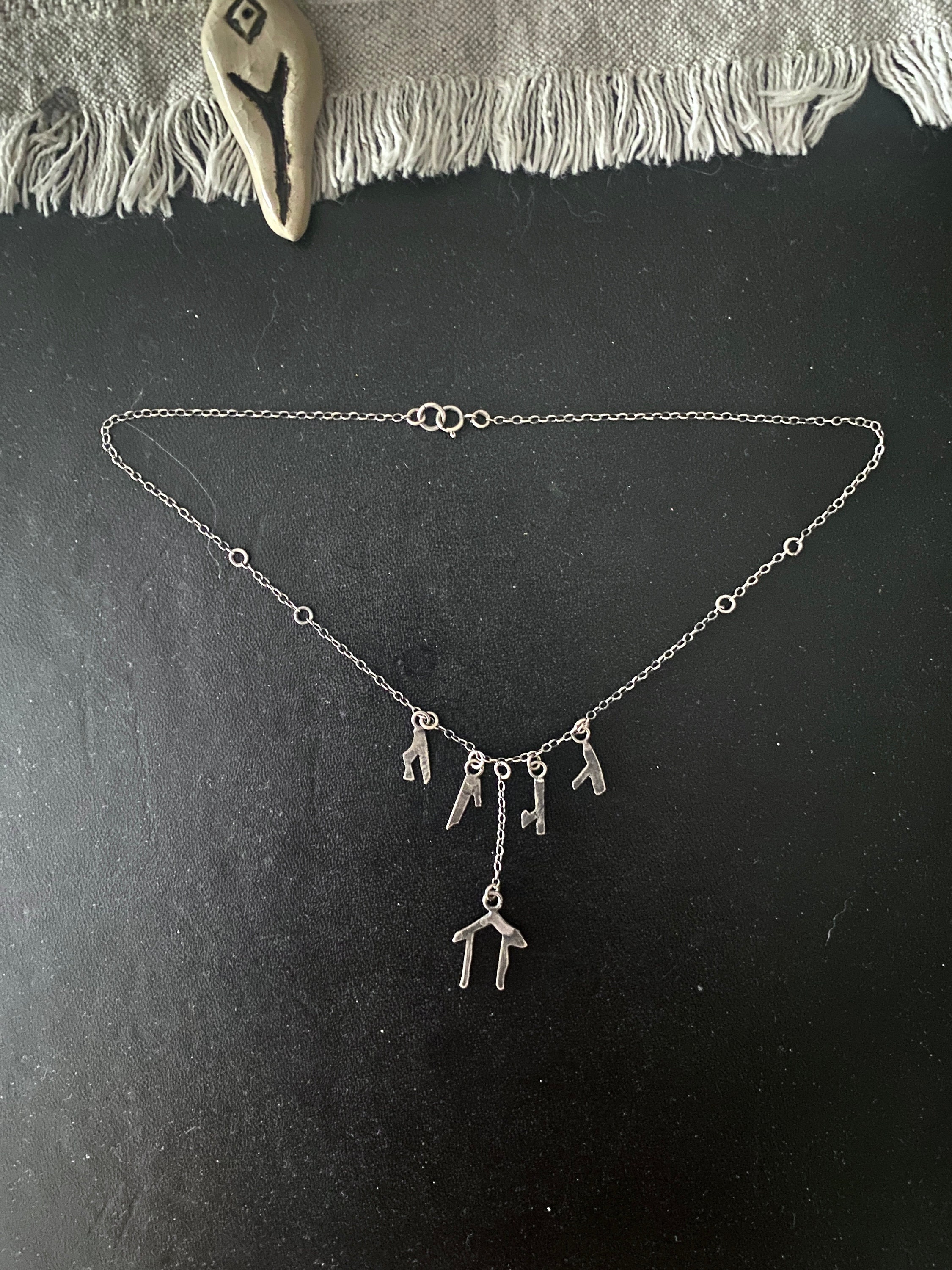 Slavic Runes Real Witch Necklace Silver Runic Amulet Slavic - Etsy