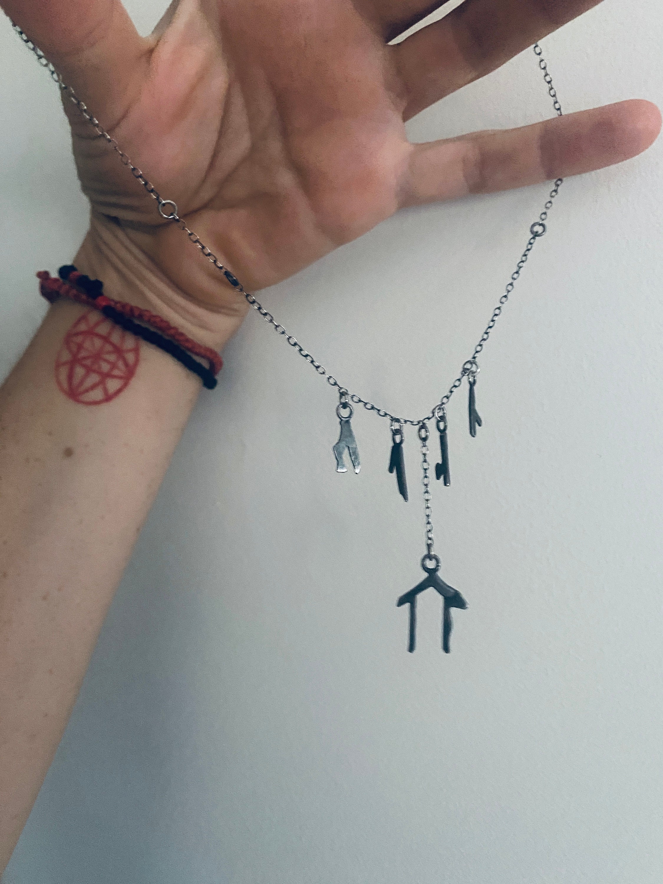 Slavic Runes Real Witch Necklace Silver Runic Amulet Slavic - Etsy