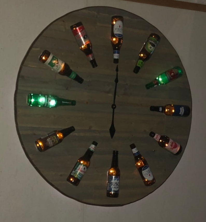 Rustic Wall Beer Clock - Etsy