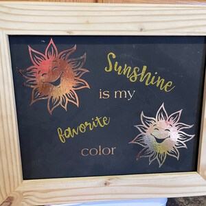 SUNSHINE is My FAVORITE COLOR Sign Insert Only - Interchangeable Sign ...