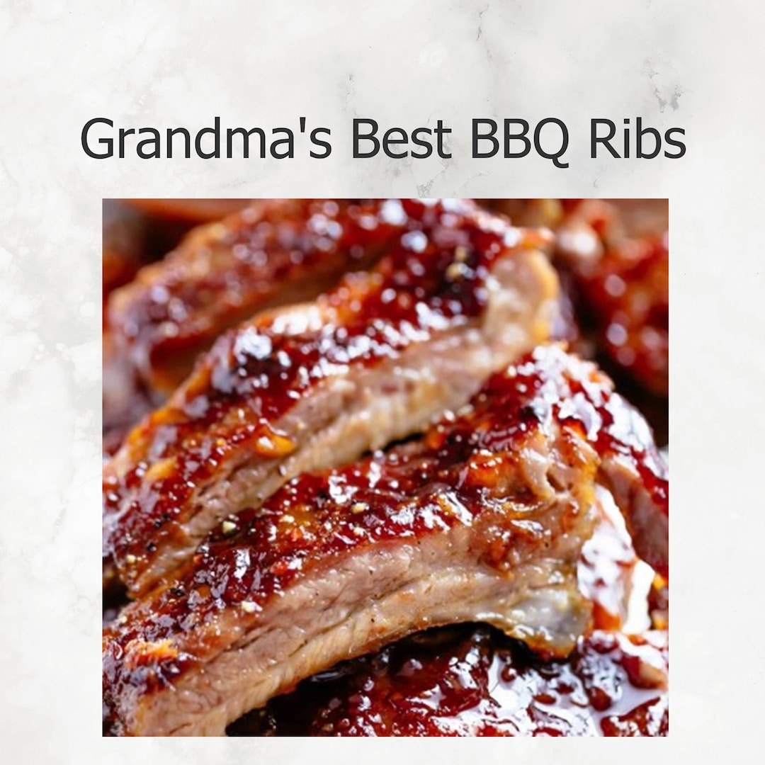 GRANDMA'S Best BBQ Ribs - Homemade Recipe - Digital Download ...