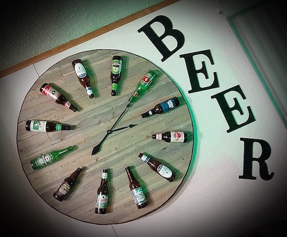 Rustic Wall Beer Clock | Etsy