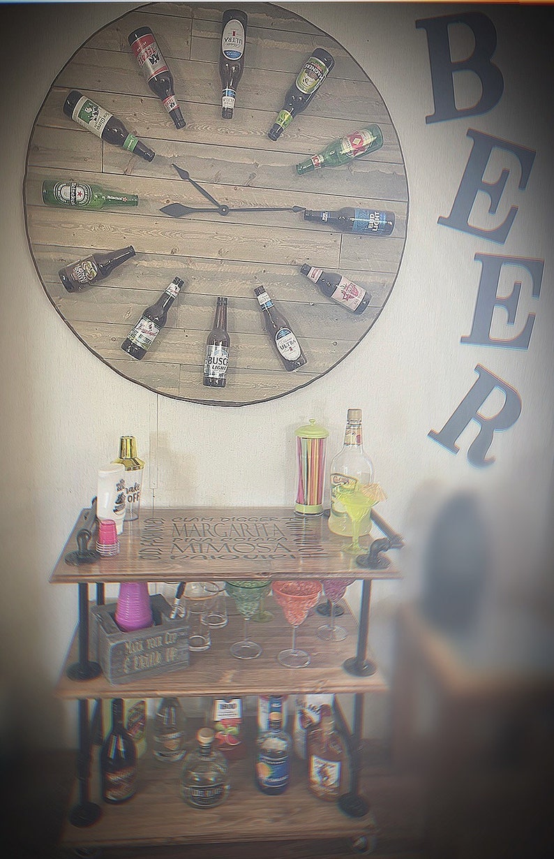 Rustic Wall Beer Clock - Etsy