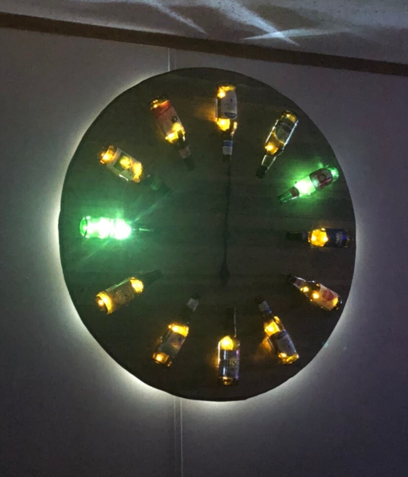 Rustic Wall Beer Clock - Etsy