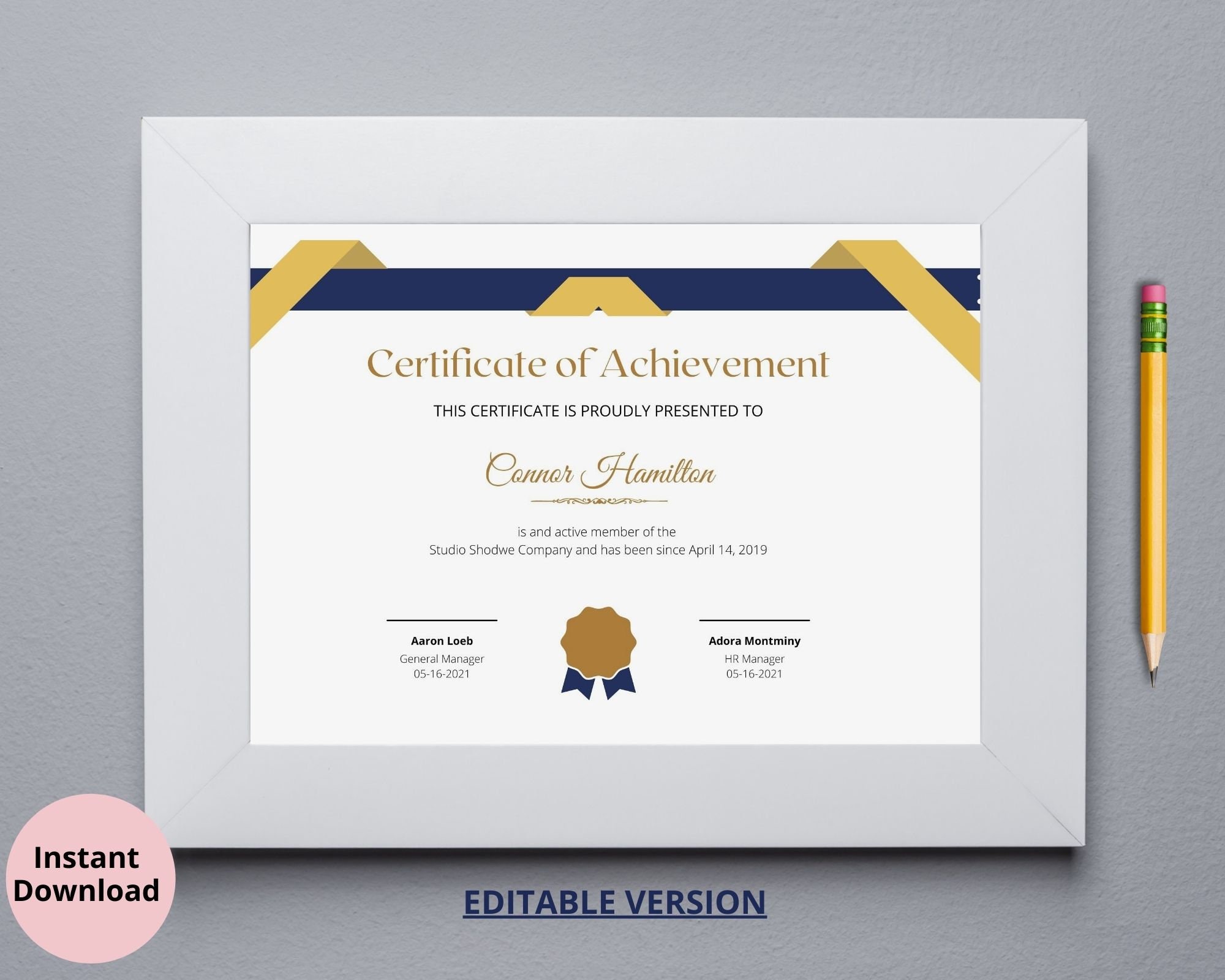 Certificate of Achievement, Personalized Certificate, Custom Template ...