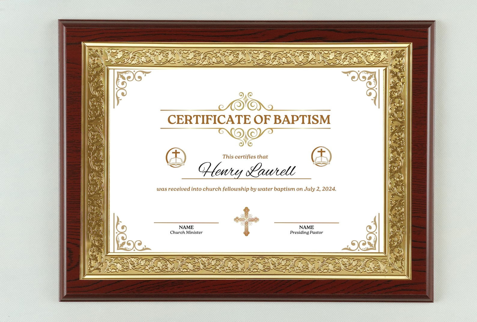 Editable Baptist Ordination Certificate Template, Church Keepsake ...