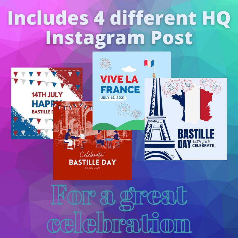 Bastille Day, Instagram Post Template, Instagram Story Template ... Bastille Day, Instagram Post Template, Instagram Story Template ...