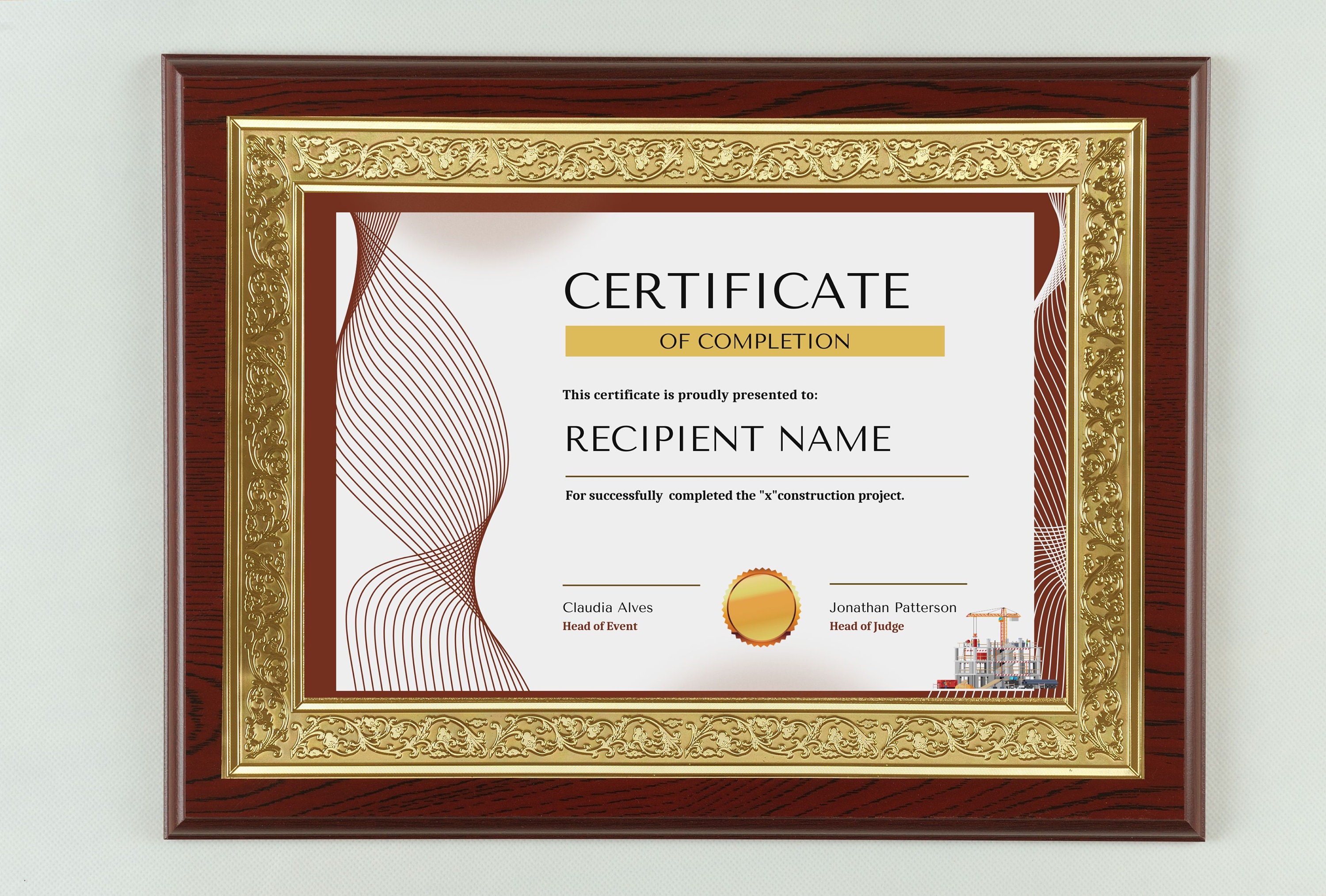 Vesting Certificate Template Construction