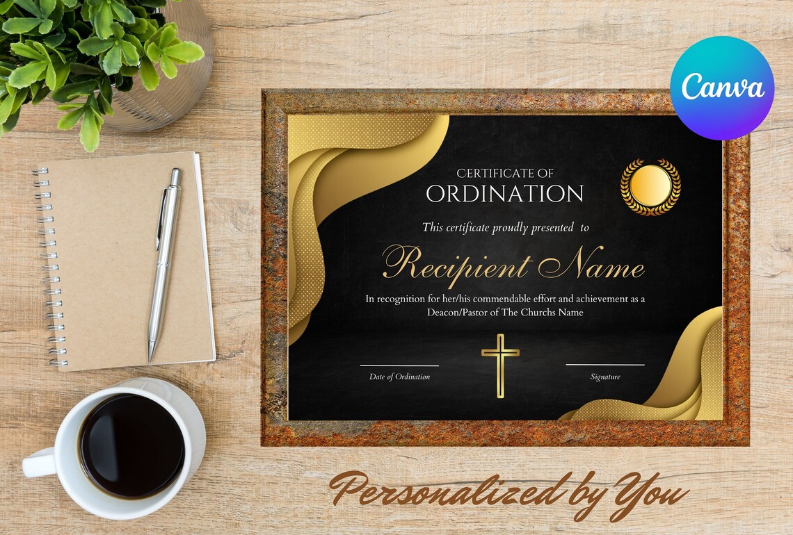 Editable Ordination Certificate Template PDF, Southern Baptist ...