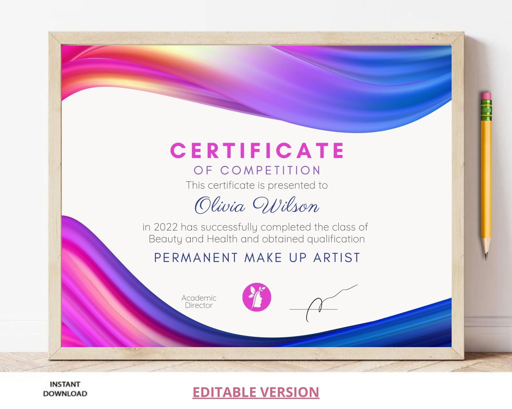 Editable Certificate of Competition, Certificate of Completion ...