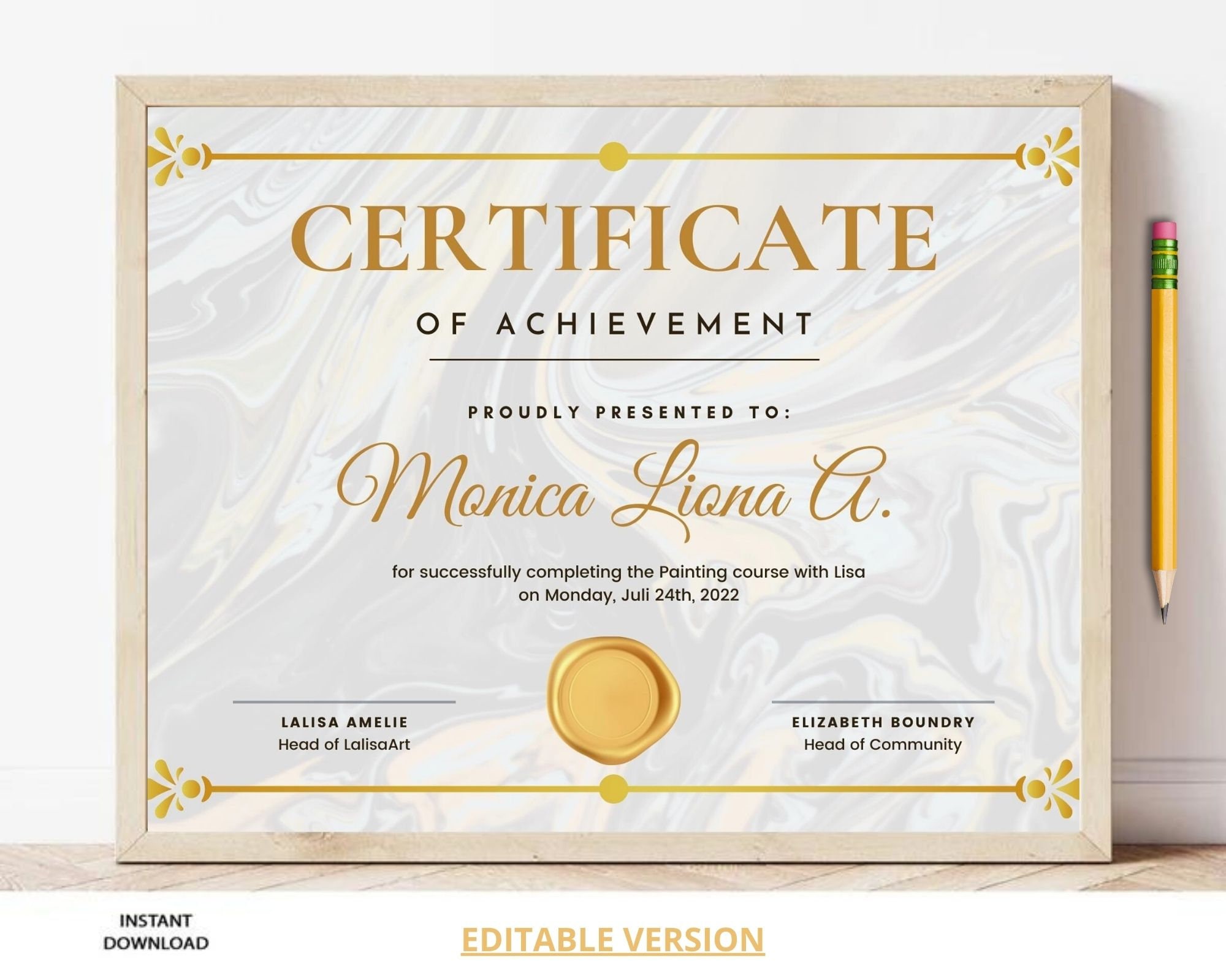 Certificate Template Blank