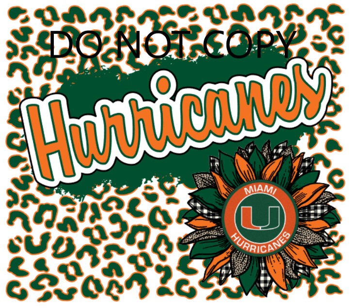 Miami College University School Tumbler Sublimation Digital File PNG ...