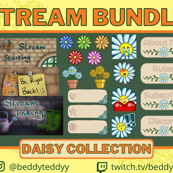 Daisy Twitch Overlay - Etsy