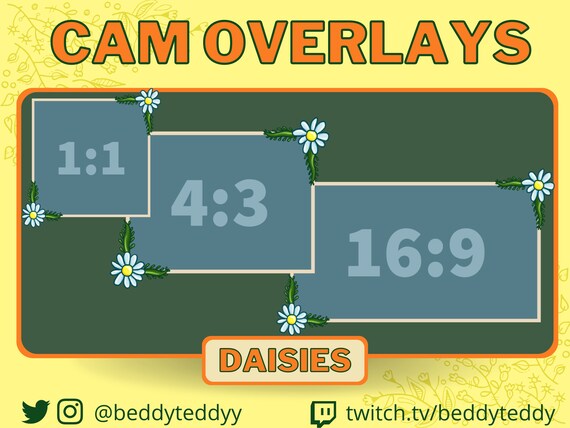 Daisy Camera Overlays X3 Twitch Youtube Discord - Etsy