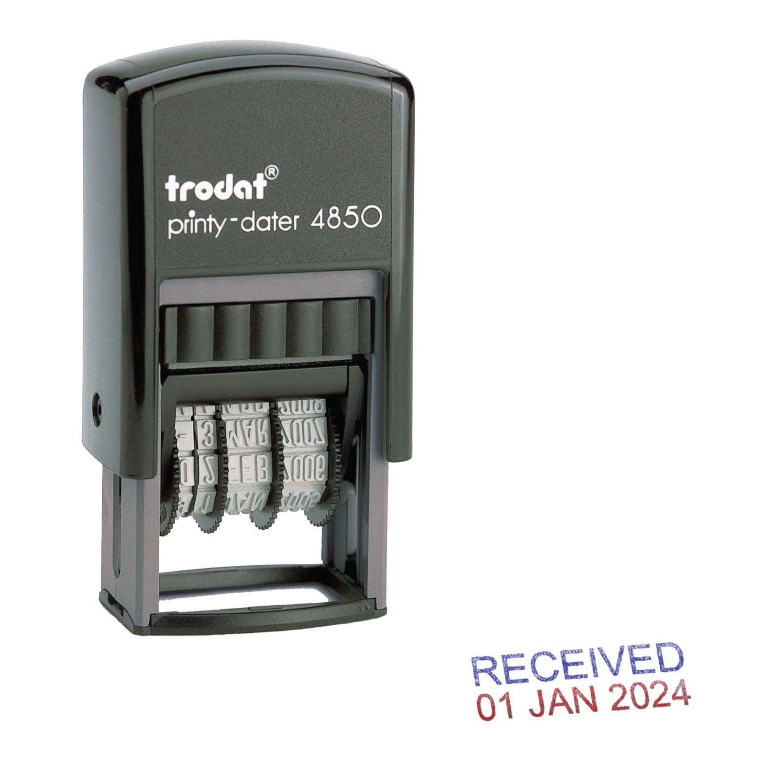 Personalised Changeable Date Stamp 1 Line Trodat 4850 Self Inking ...