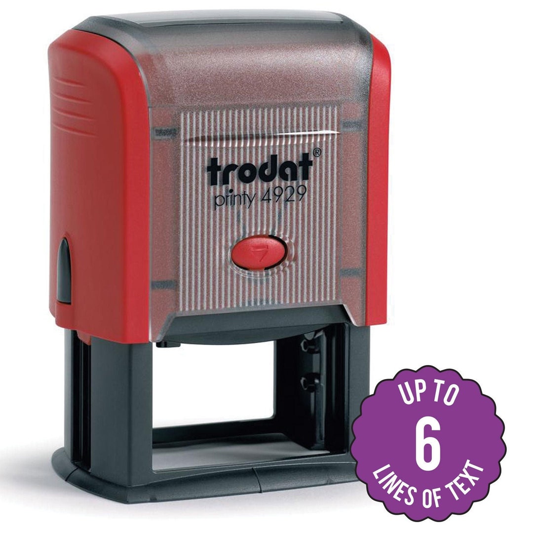 Personalised Rubber Stamp Trodat 4929 With up to 6 Lines of Text ...