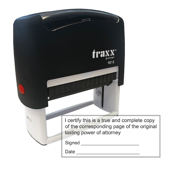 Lasting Power of Attorney Rubber Stamp Traxx 9015 70 X 30mm - Etsy